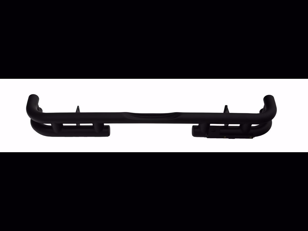 Rampage Rear Double Tube Bumper - Black - SharpTruck.com