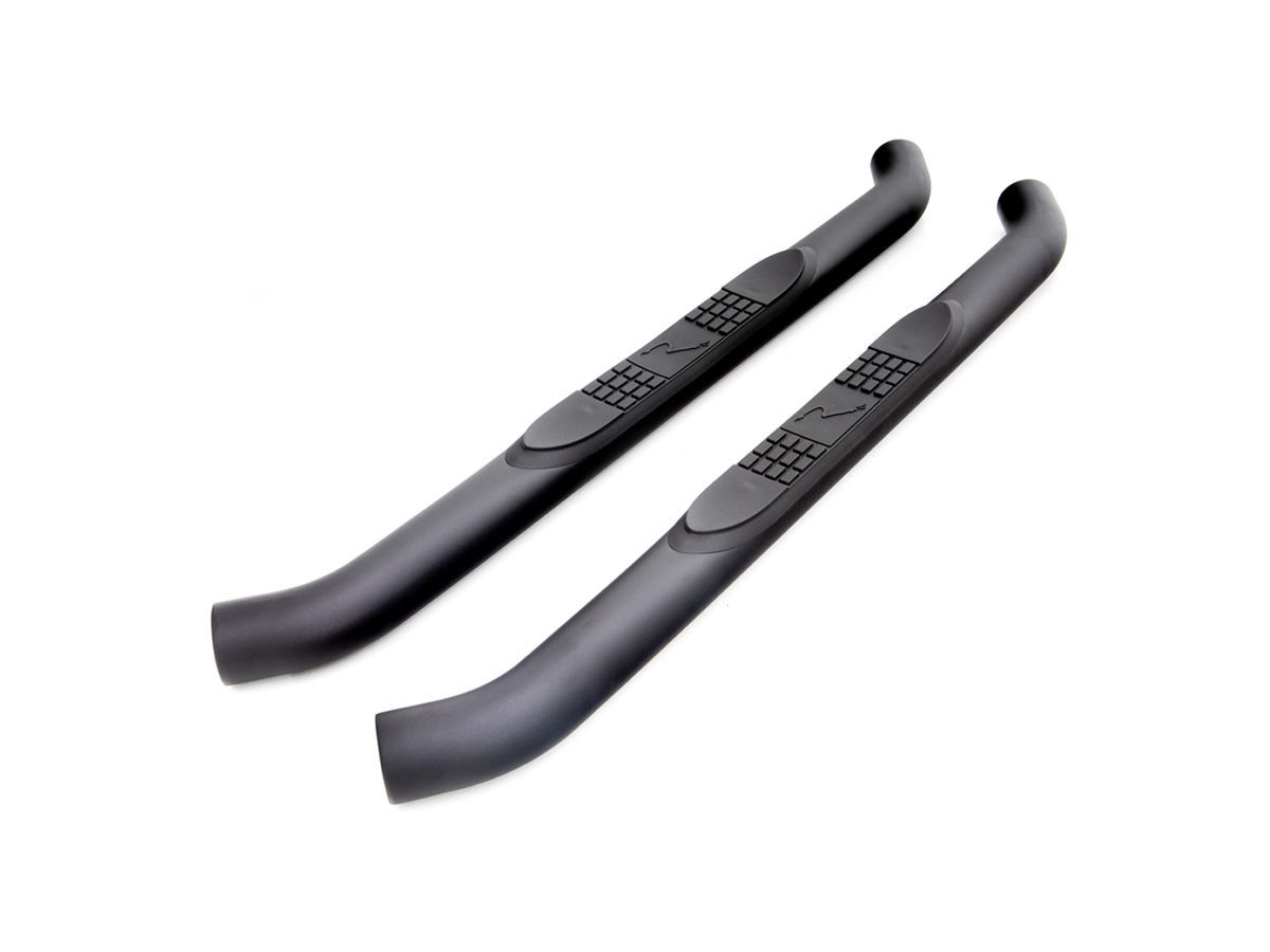 Rampage Body Side 3" Round Step Bar Wheel -To- Wheel - w/Step - Black ...