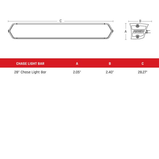 RIGID 28" Rear Facing LED Chase Bar - 901802 - SharpTruck.com