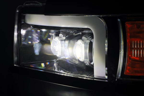 AlphaRex NOVA-Series LED Projector Headlights - Jet Black - SharpTruck.com