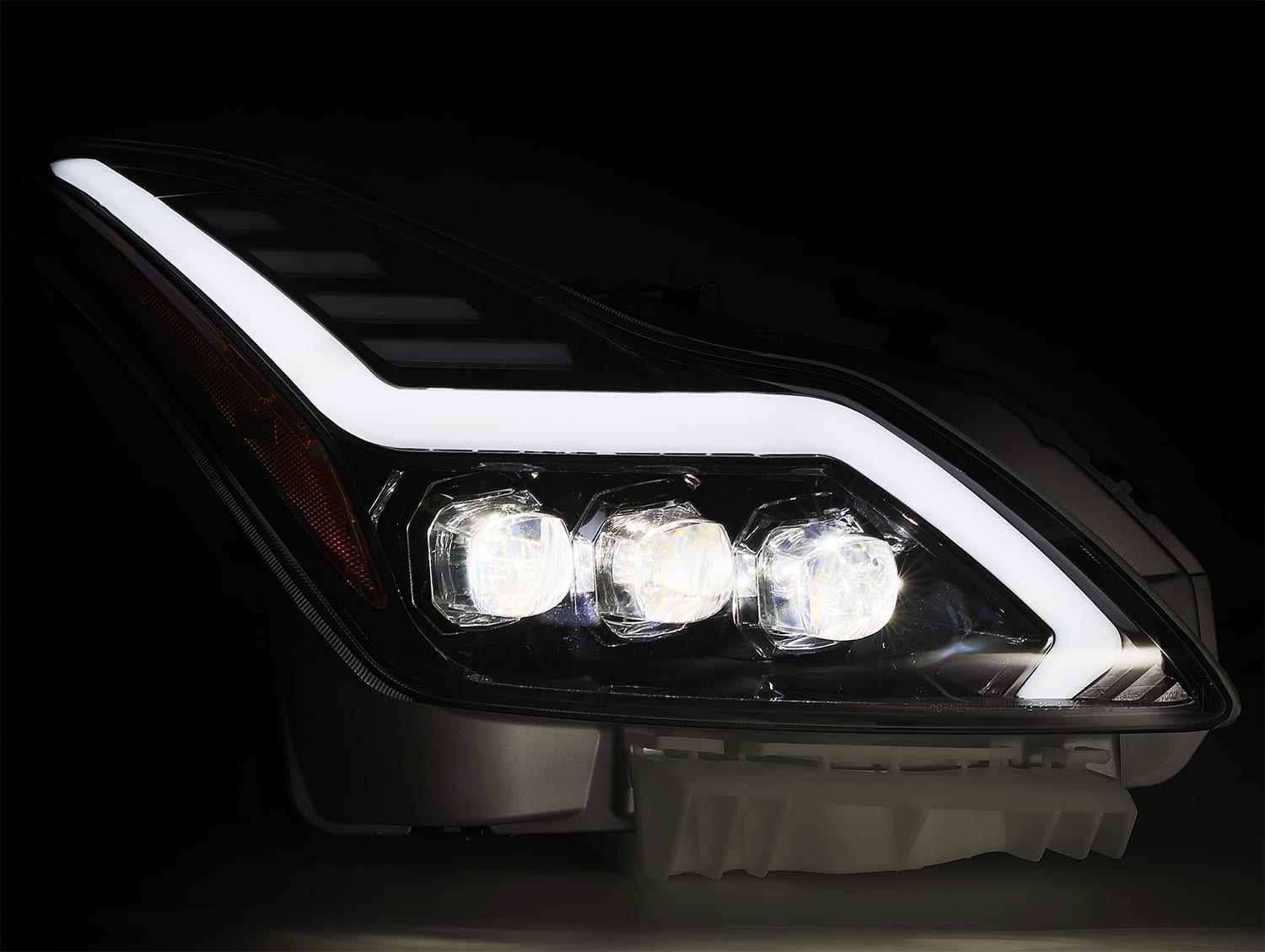 AlphaRex 881985 LED Projector Headlights in Black - SharpTruck.com