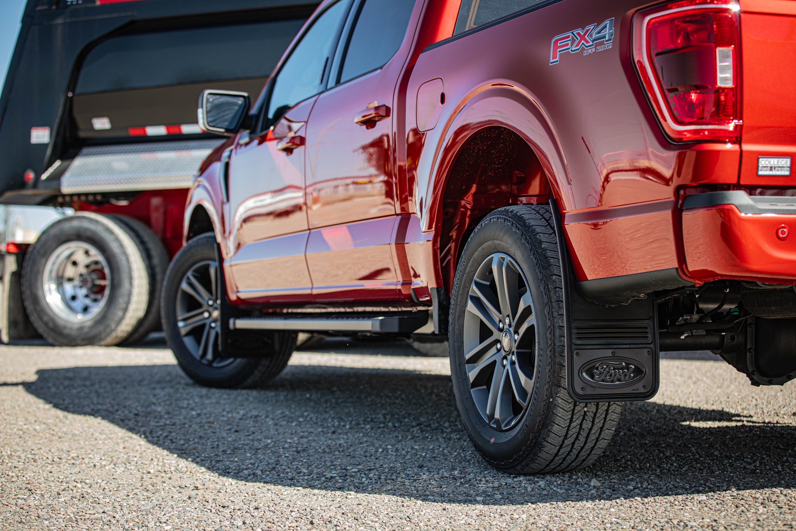 Truck Hardware Gatorback Anodized Ford Oval Mud Flaps - Set of 4 - Fits ...