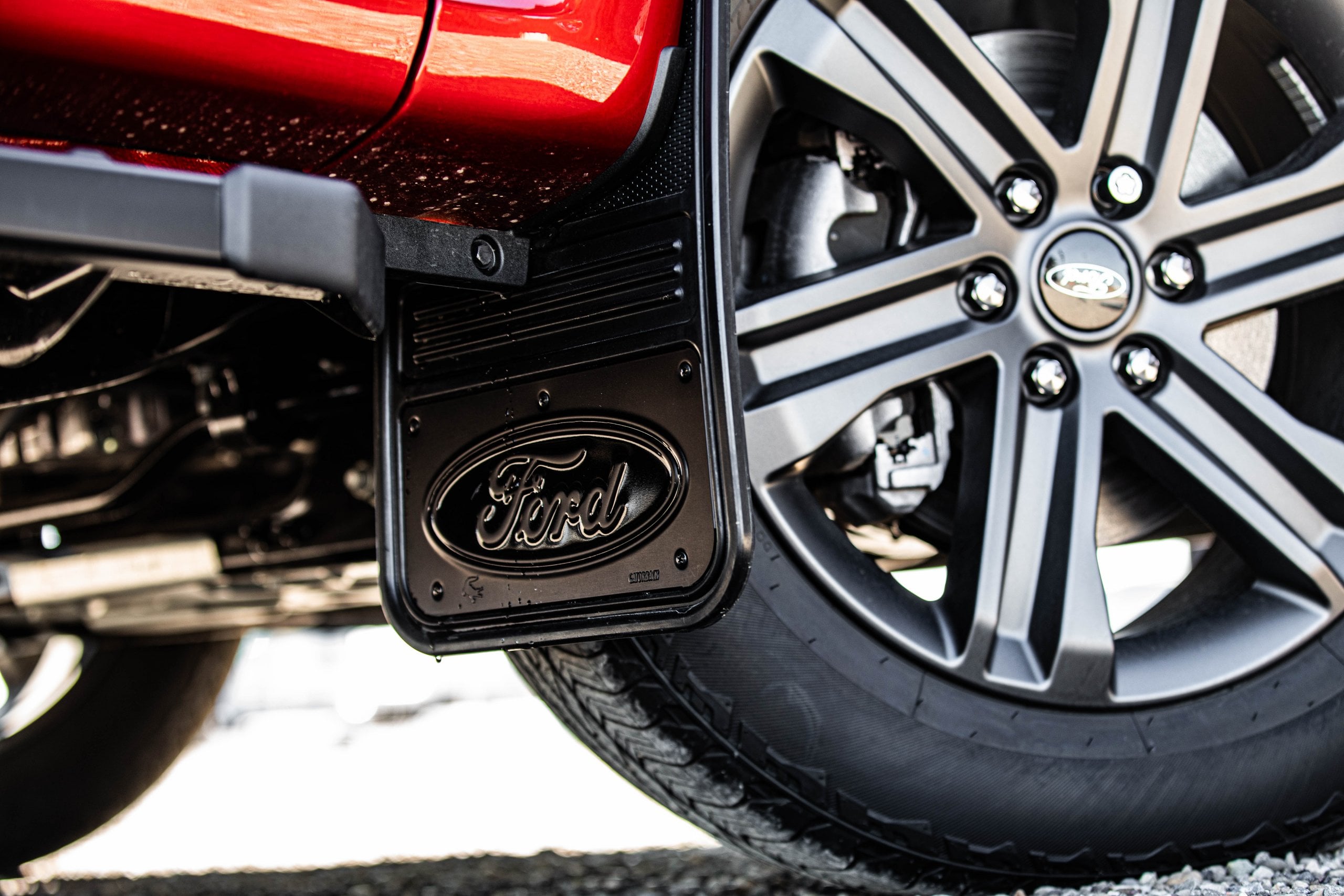 Truck Hardware Gatorback Anodized Ford Oval Mud Flaps - Set of 4 - Fits ...