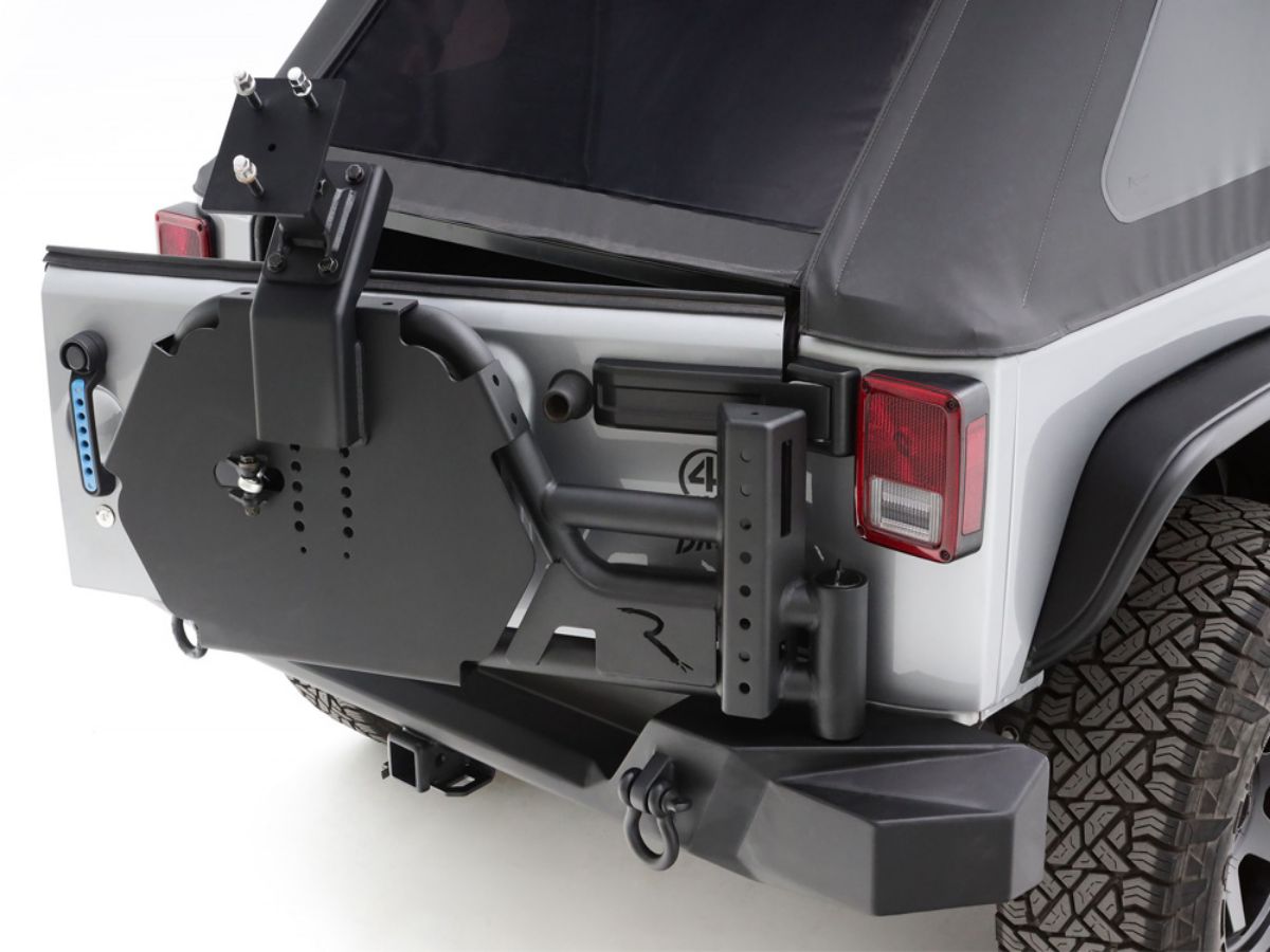 Rampage Trail Guard Tire Carrier - Black - SharpTruck.com