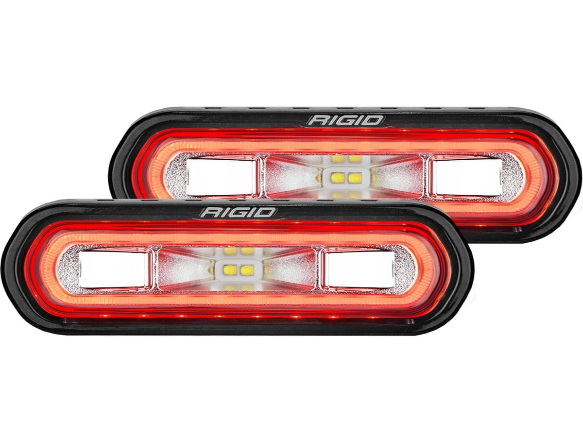 RIGID SR-L Series Off-Road Spreader Surface Mount LED Pod Light - Red ...