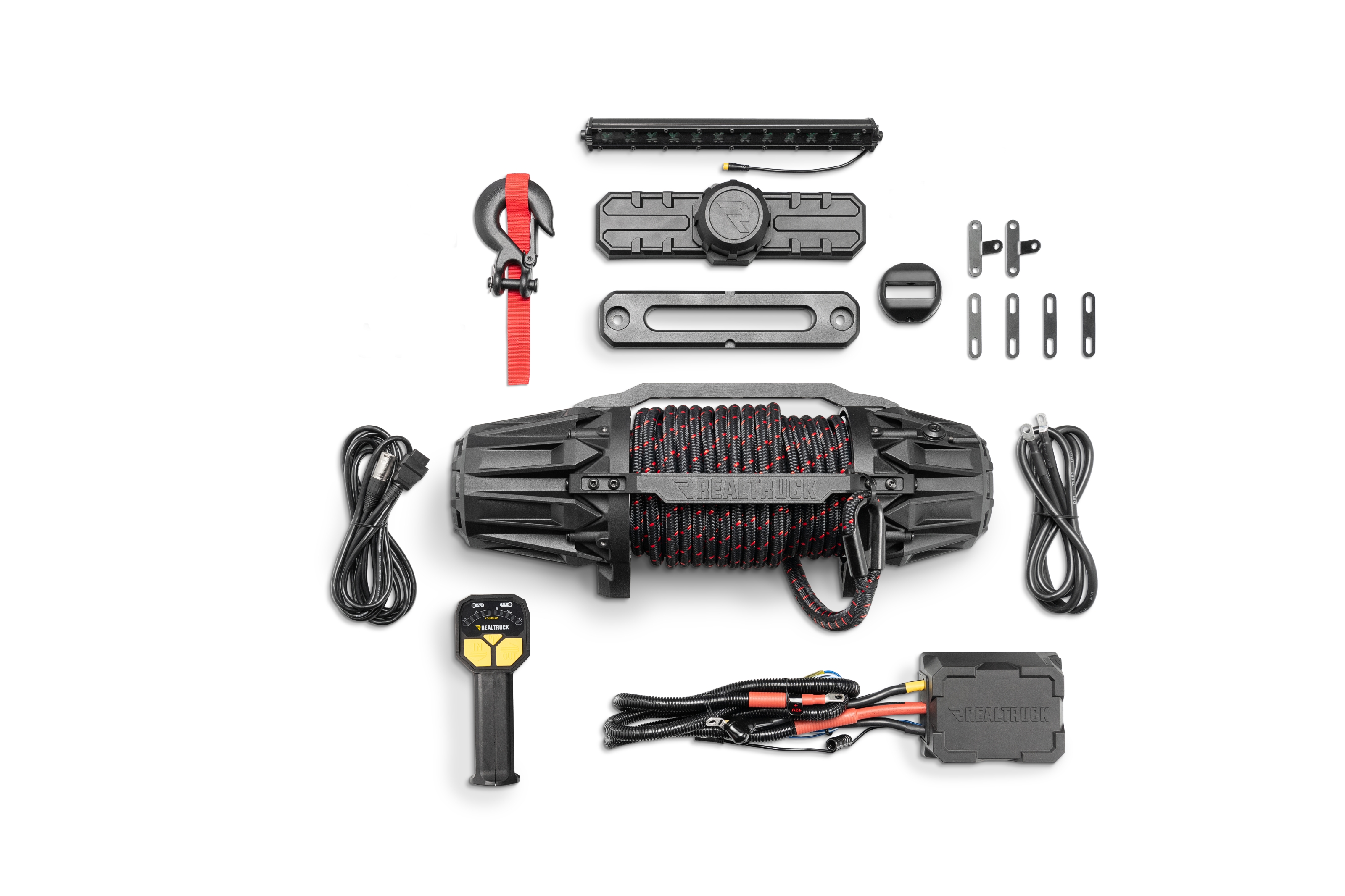Go Rhino XG-W13000KB - RealTruck Traction Recovery 10K Winch - Black - SharpTruck.com