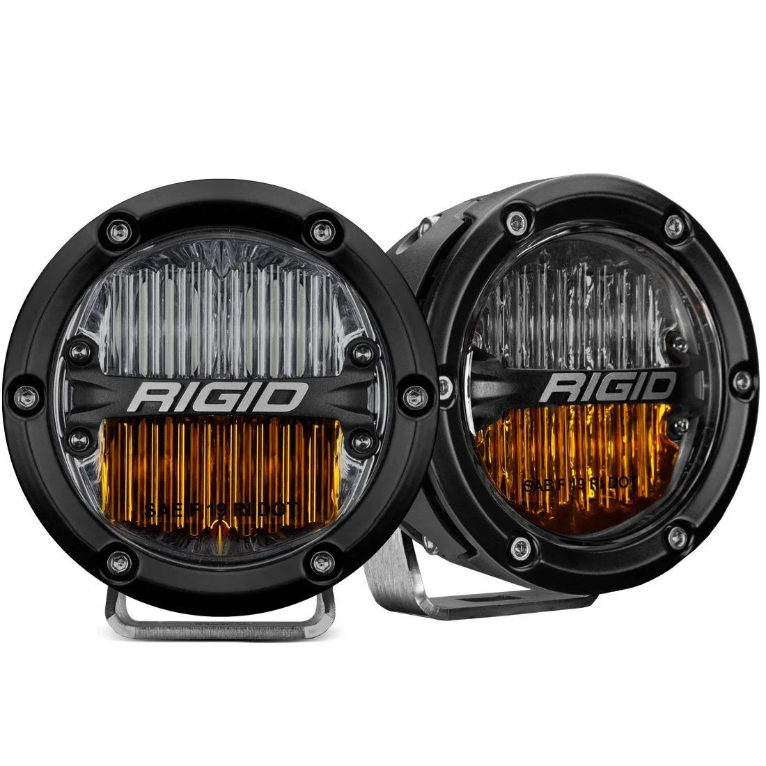 RIGID 360-Series 4" Round PRO SAE Yellow/White Fog Light - Pair - 36122 ...
