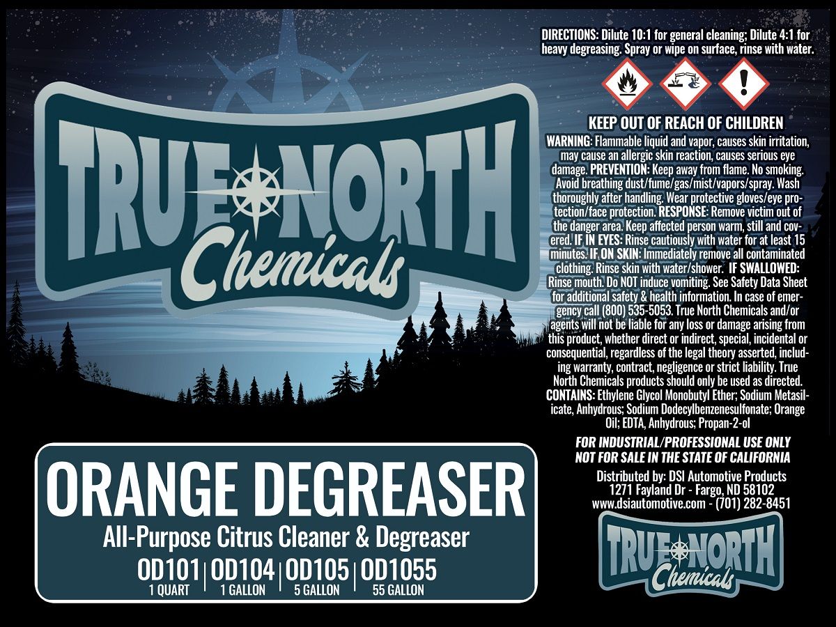 Secondary Safety Label - True North Orange Degreaser - SharpTruck.com