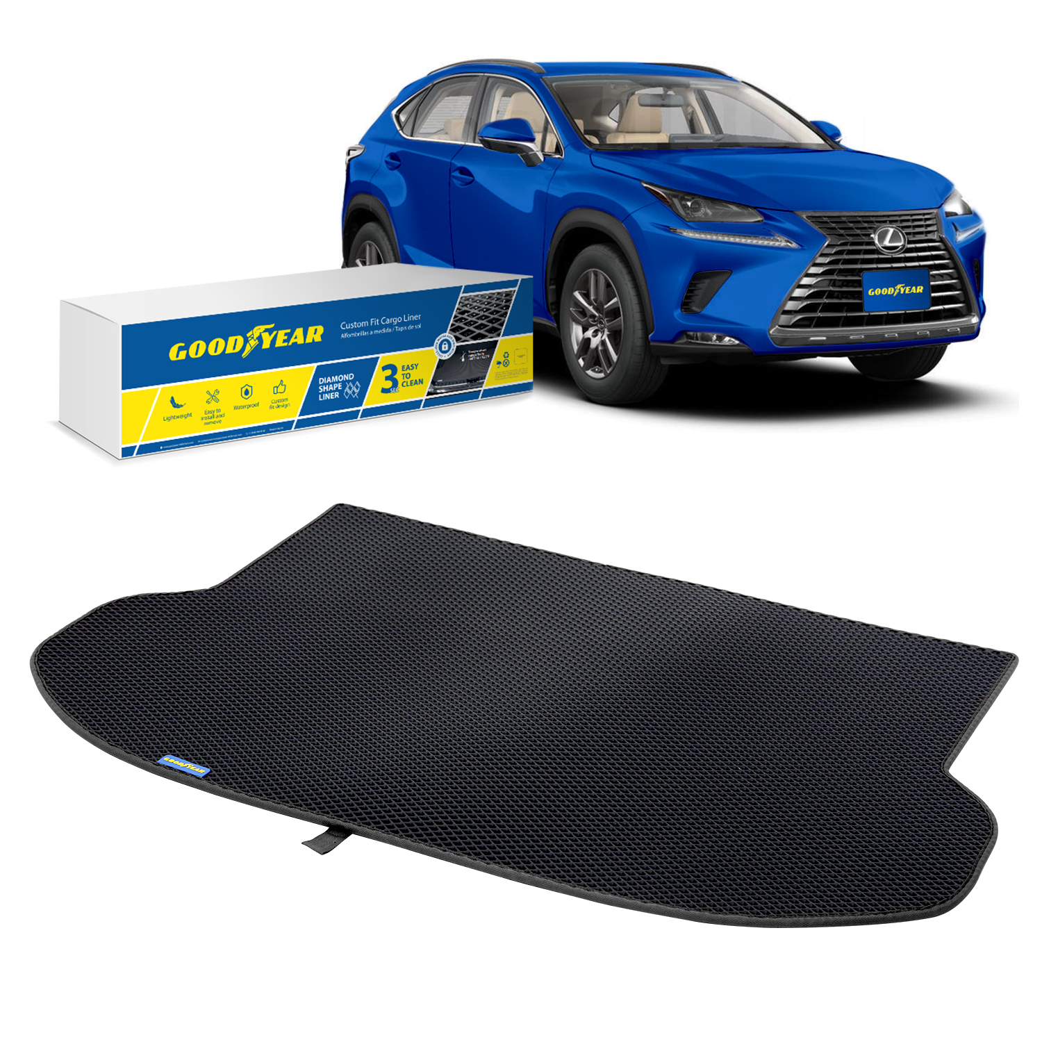 Goodyear Custom Fit Cargo Liner - Black - GY004523 - SharpTruck.com