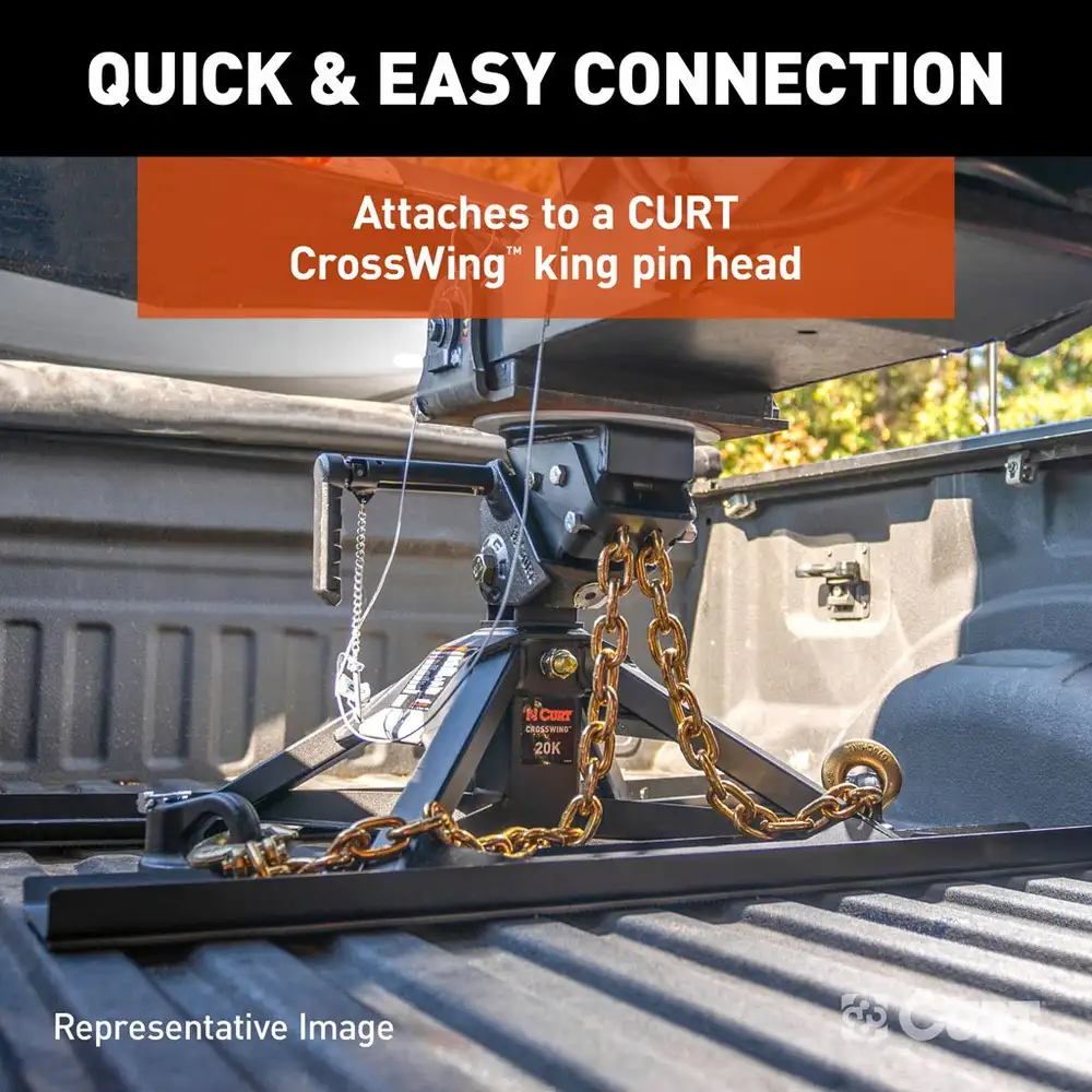 Curt CrossWing 5th Wheel Safety Chain Assembly With Gooseneck Anchor ...