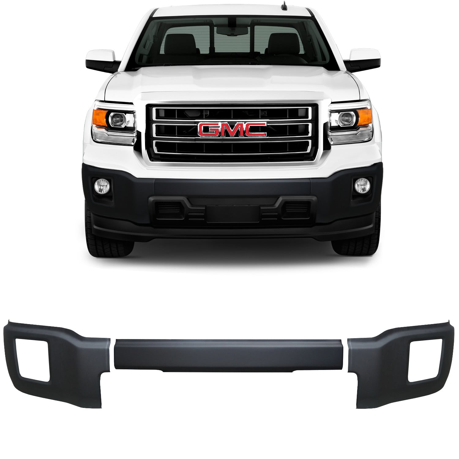 Shellz Front Bumper Cover - Matte Black - SharpTruck.com