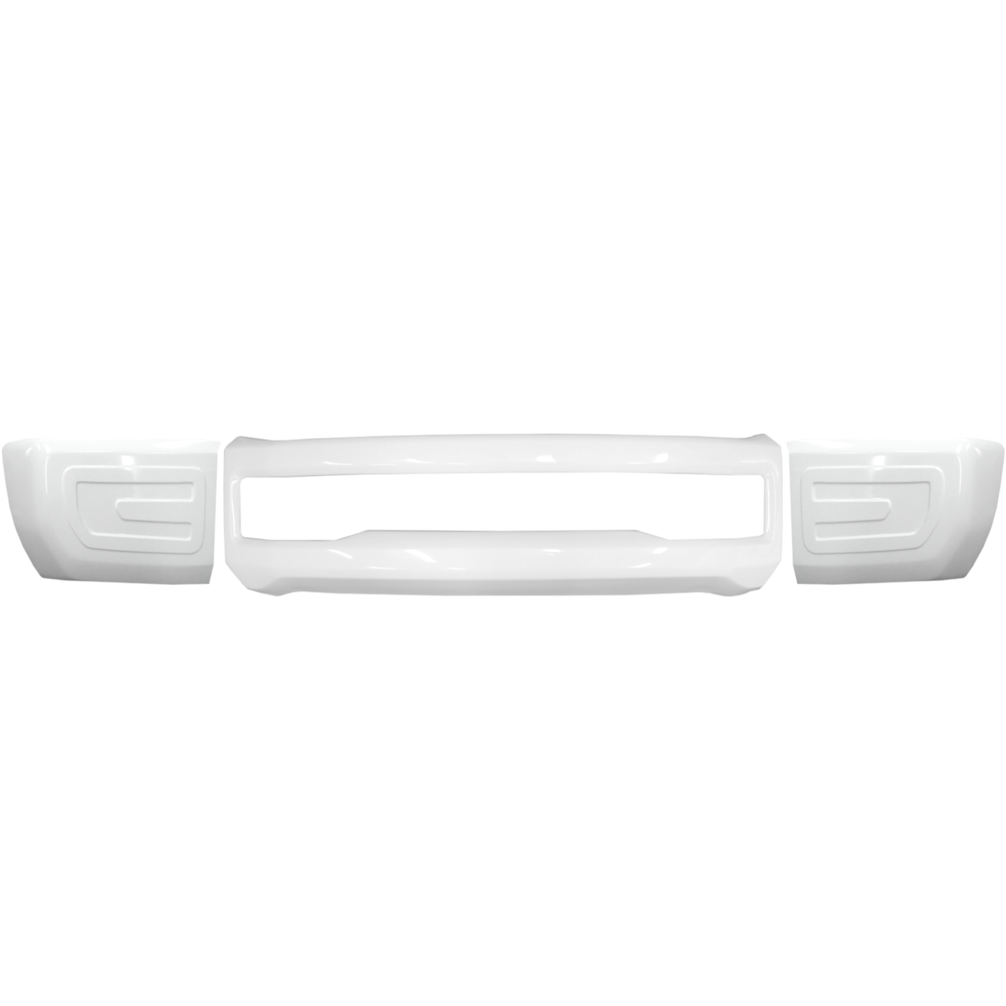 Shellz Front Bumper Cover- Side Sections - Gloss White - SharpTruck.com