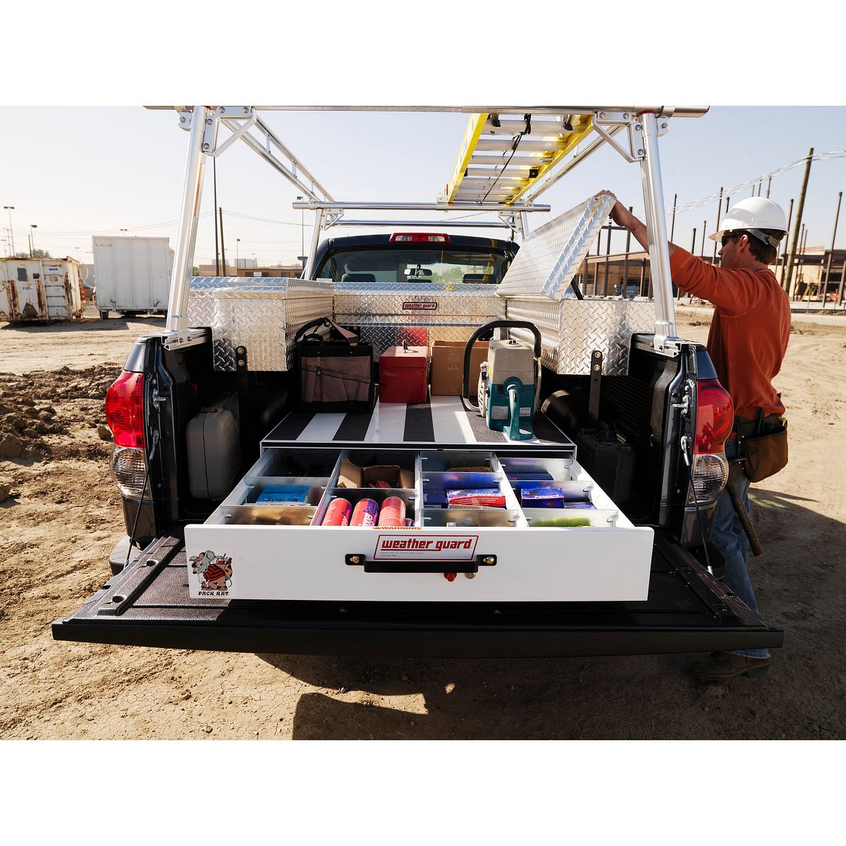 Weather Guard Pack Rat Standard Drawer Unit - White - 48" x 39.75" x 9. ...