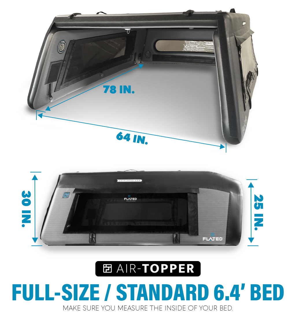 Flated Air-Topper Inflatable Truck Topper - Full-Size 6'4" Bed ...