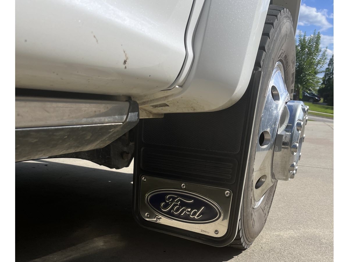 Truck Hardware Gatorback Blue Ford Oval Mud Flaps - Set of 4 - Fits ...